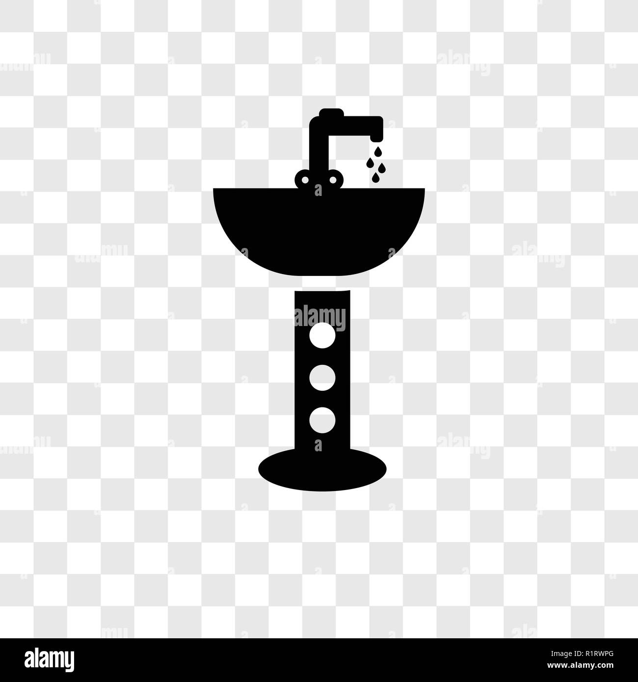 Sink cleanin vector icon isolated on transparent background, Sink ...