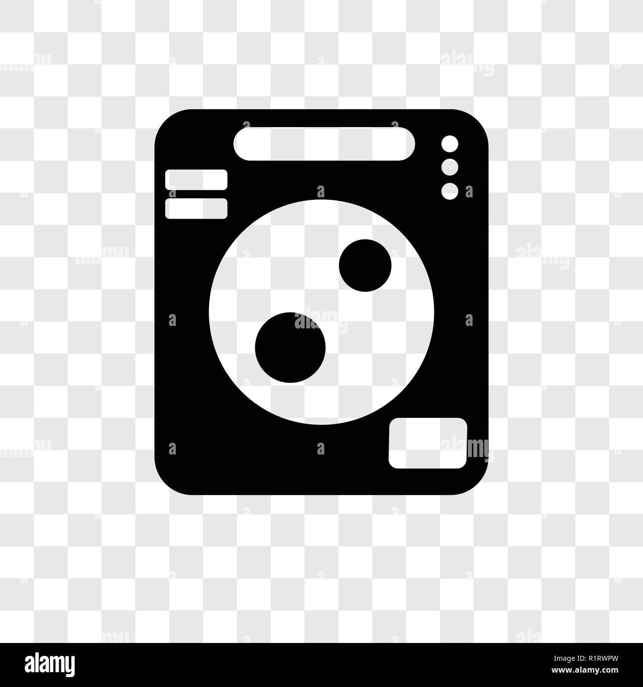 Washing machine cleanin vector icon isolated on transparent background ...