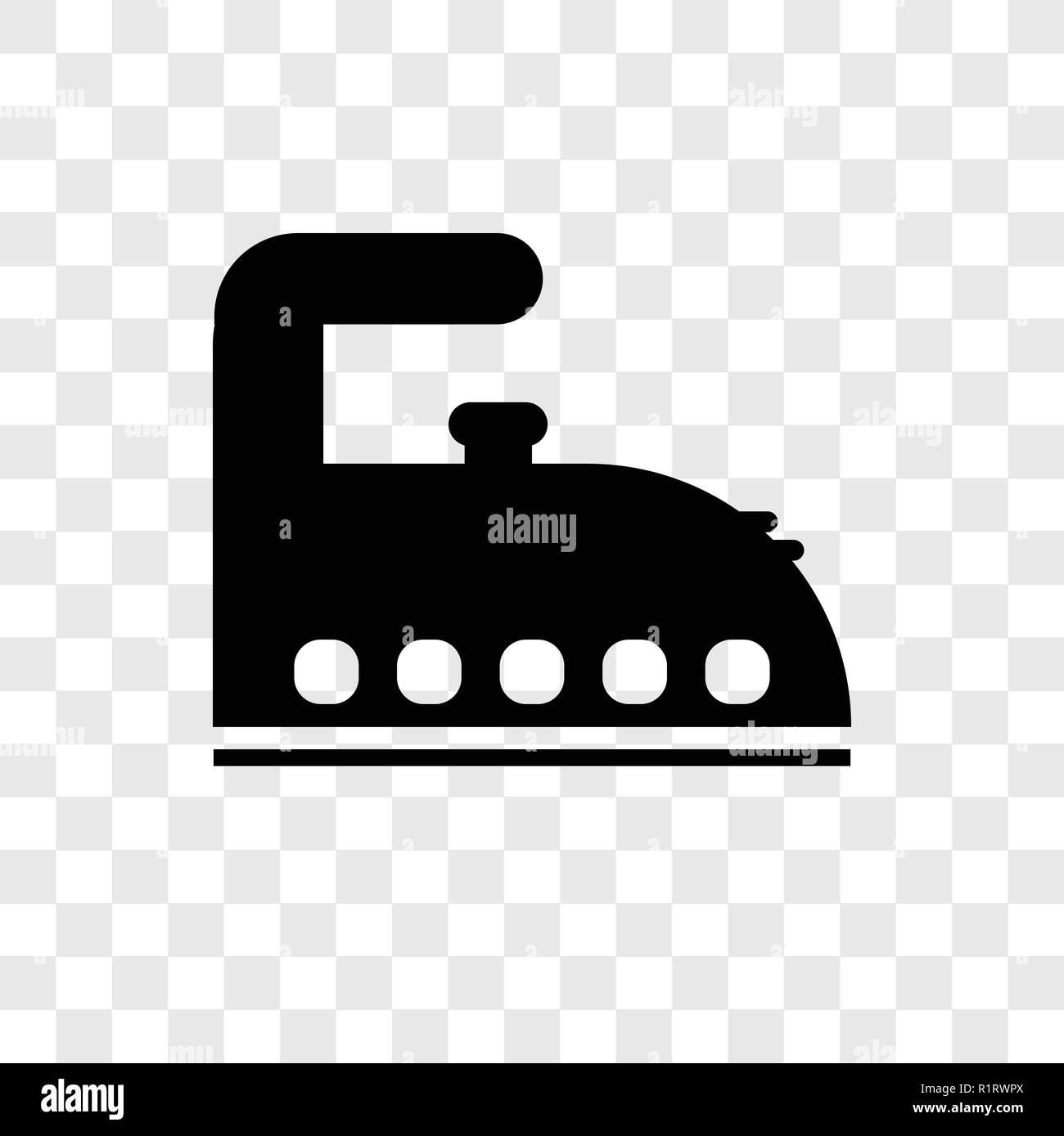 Iron cleanin vector icon isolated on transparent background, Iron ...
