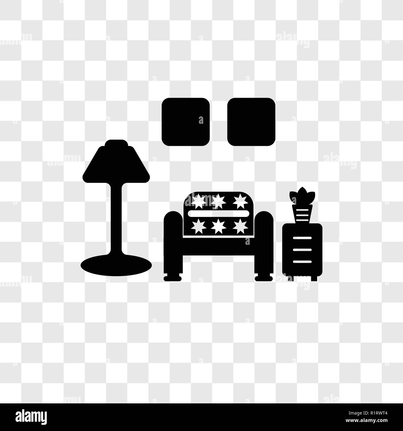 Room vector icon isolated on transparent background, Room transparency ...