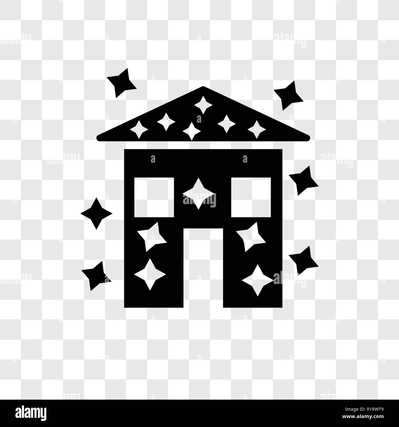 House vector icon isolated on transparent background, House ...