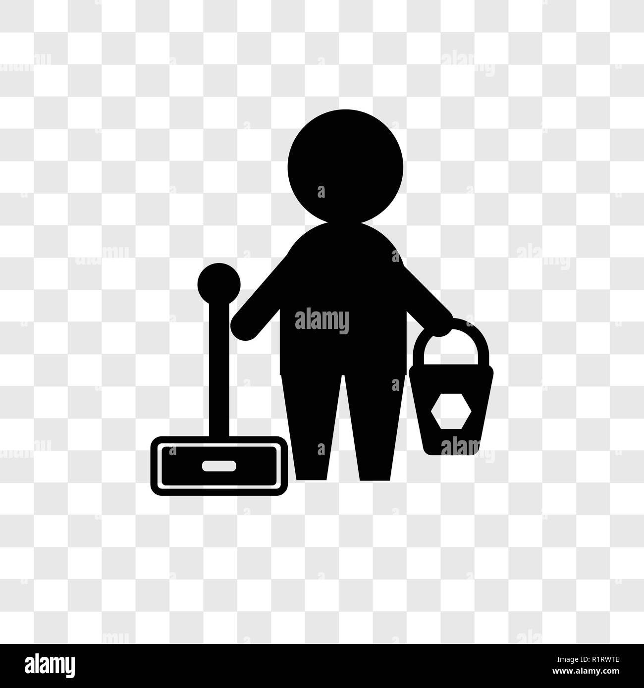 Cleaner vector icon isolated on transparent background, Cleaner ...