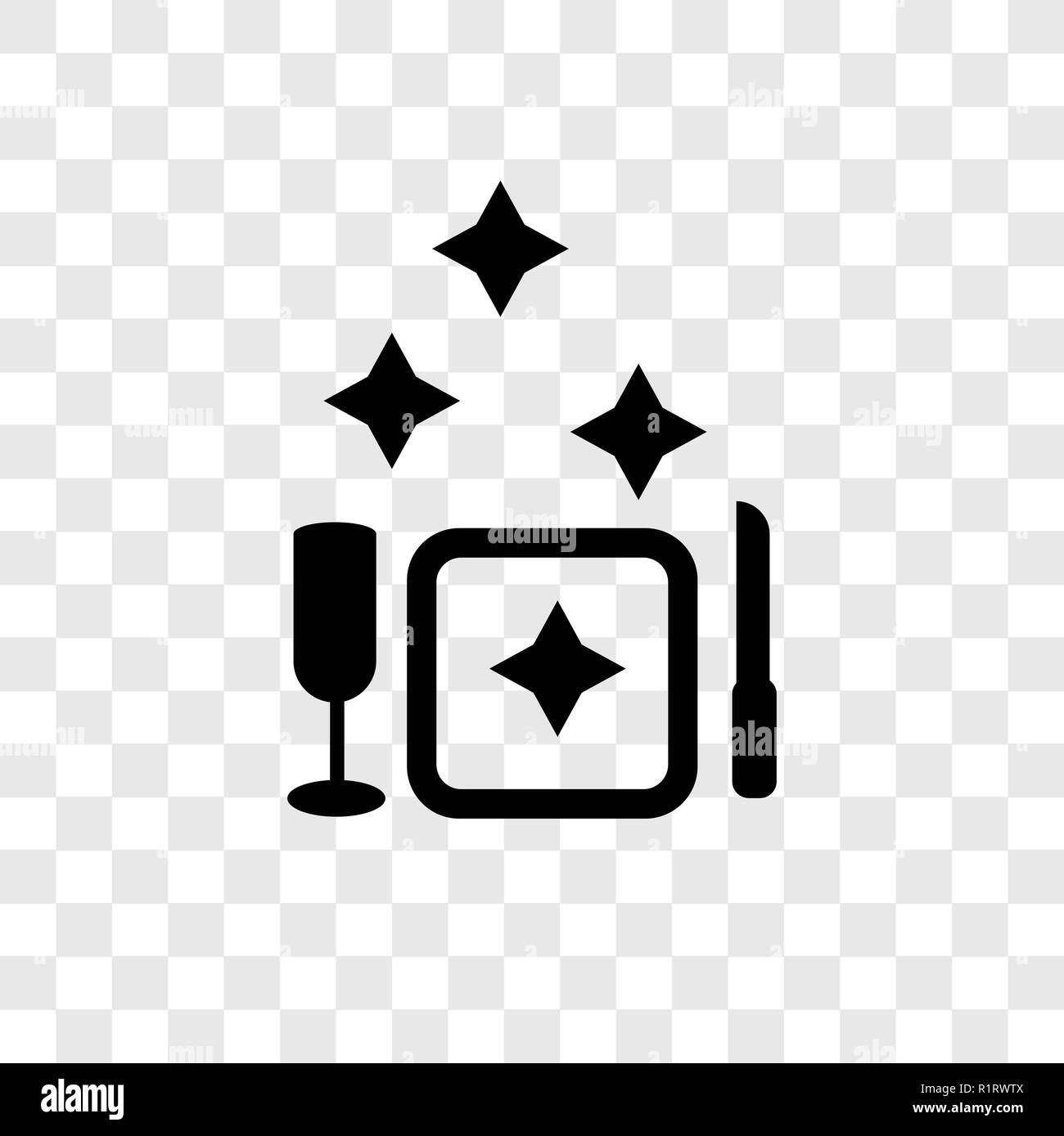 Dish vector icon isolated on transparent background, Dish transparency ...