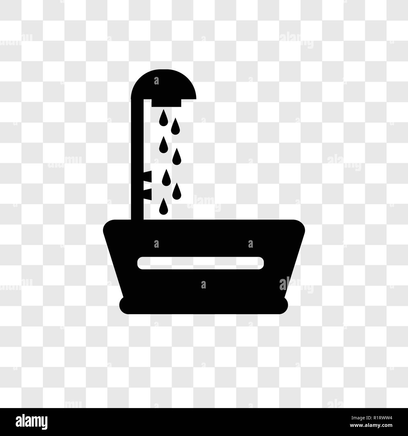 Shower vector icon isolated on transparent background, Shower ...