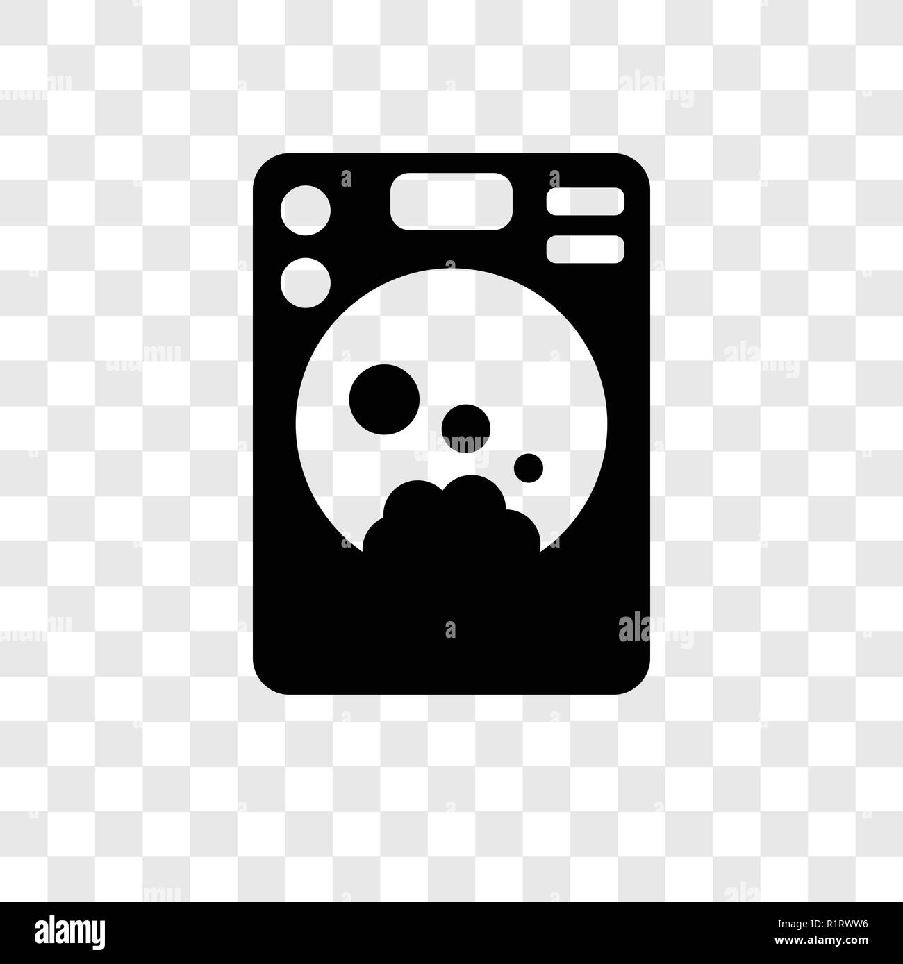 Washing machine vector icon isolated on transparent background, Washing ...