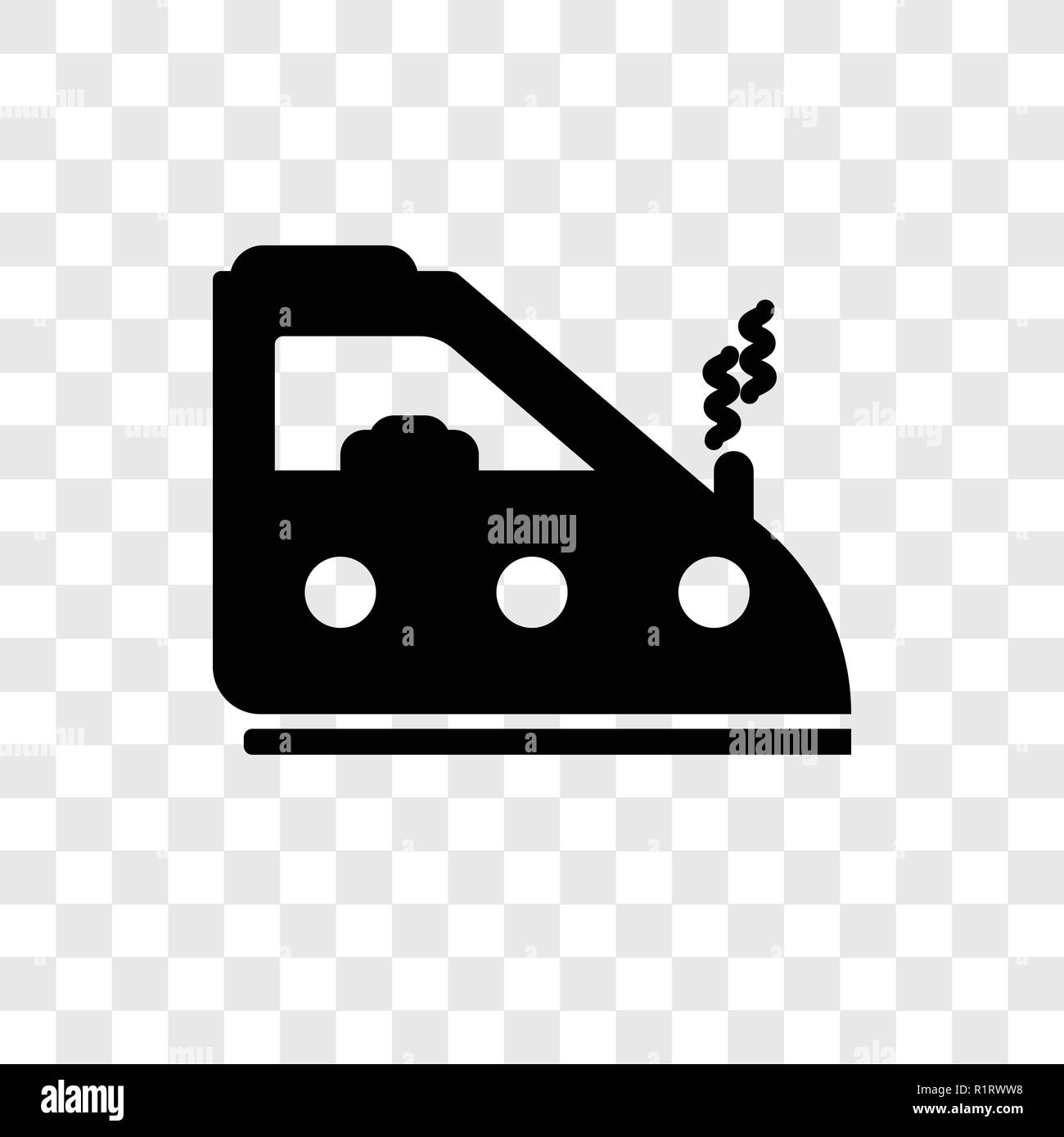 Iron vector icon isolated on transparent background, Iron transparency ...