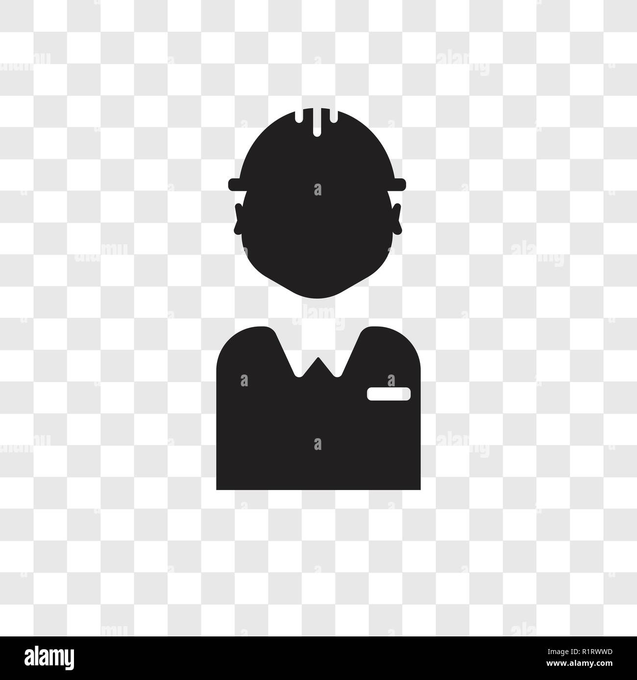 Engineer vector icon isolated on transparent background, Engineer ...