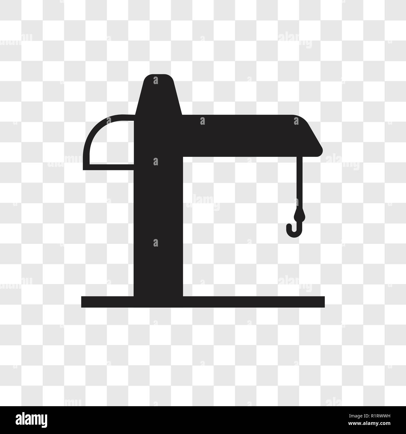 Crane vector icon isolated on transparent background, Crane transparency logo concept Stock ...