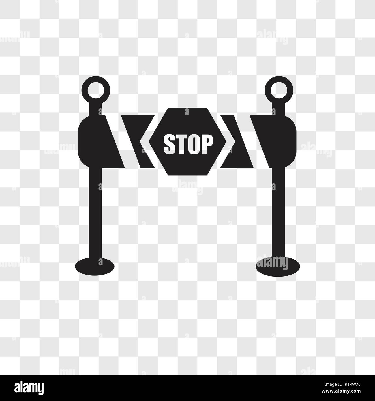 Barrier vector icon isolated on transparent background, Barrier ...