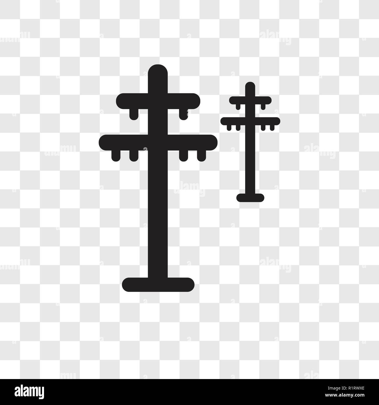 Electric tower vector icon isolated on transparent background, Electric ...