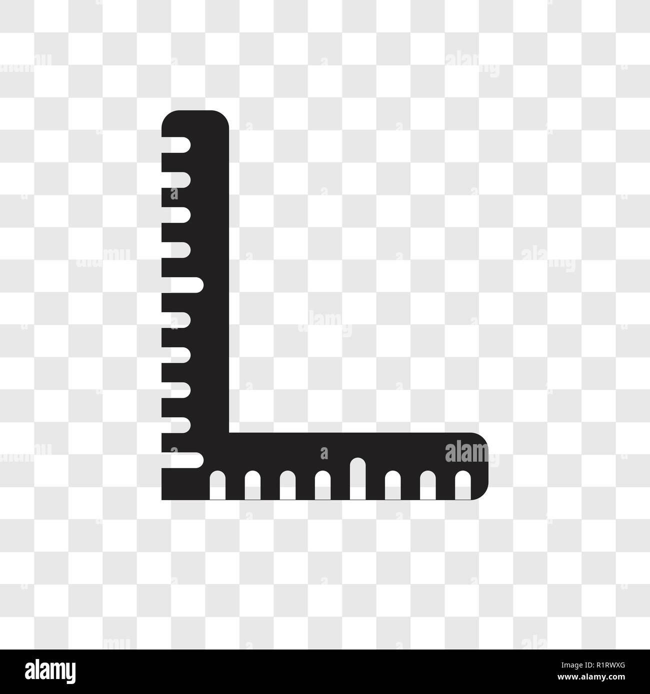 Ruler vector icon isolated on transparent background, Ruler ...