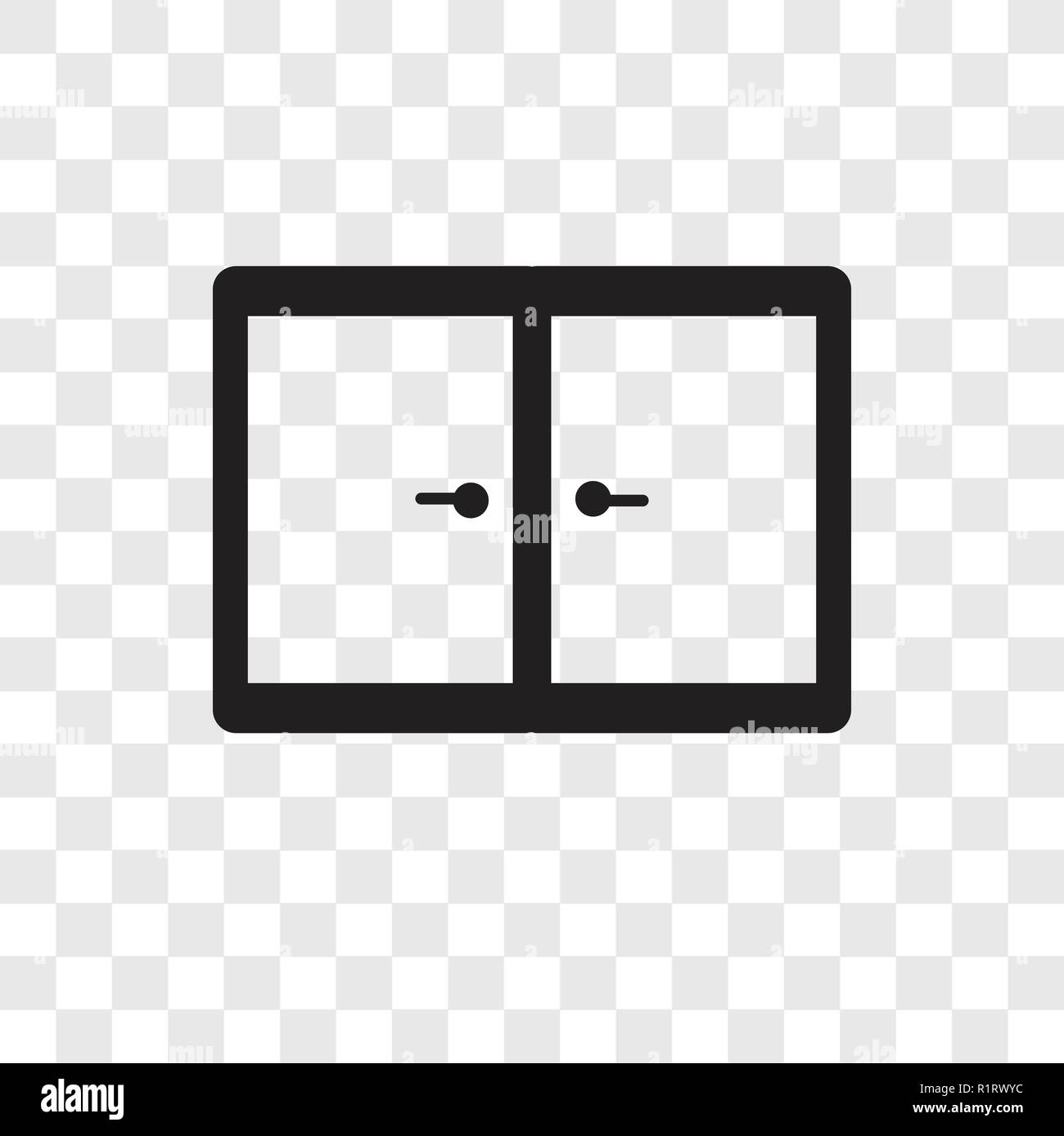 Window vector icon isolated on transparent background, Window ...