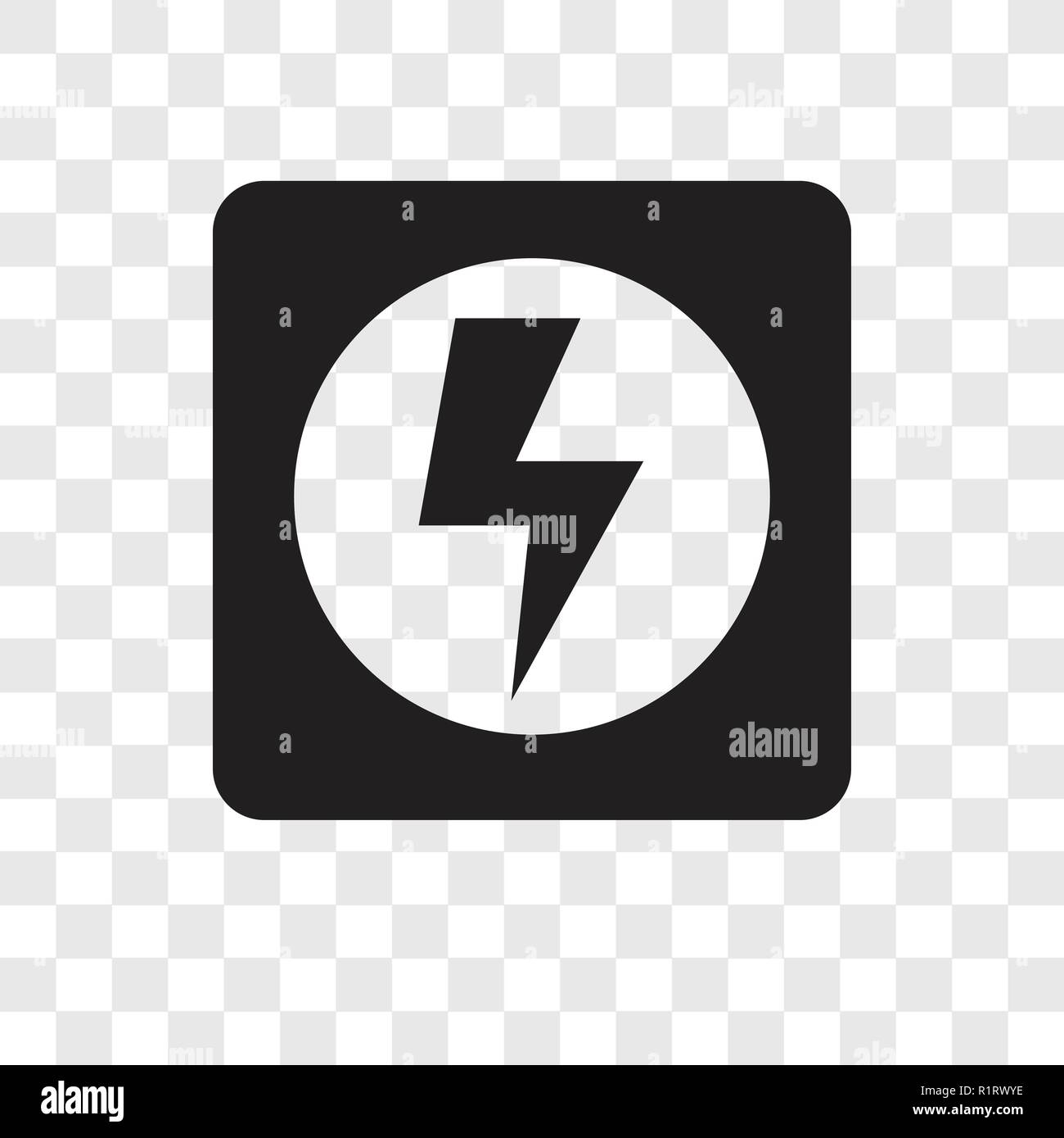 Electricity vector icon isolated on transparent background, Electricity ...