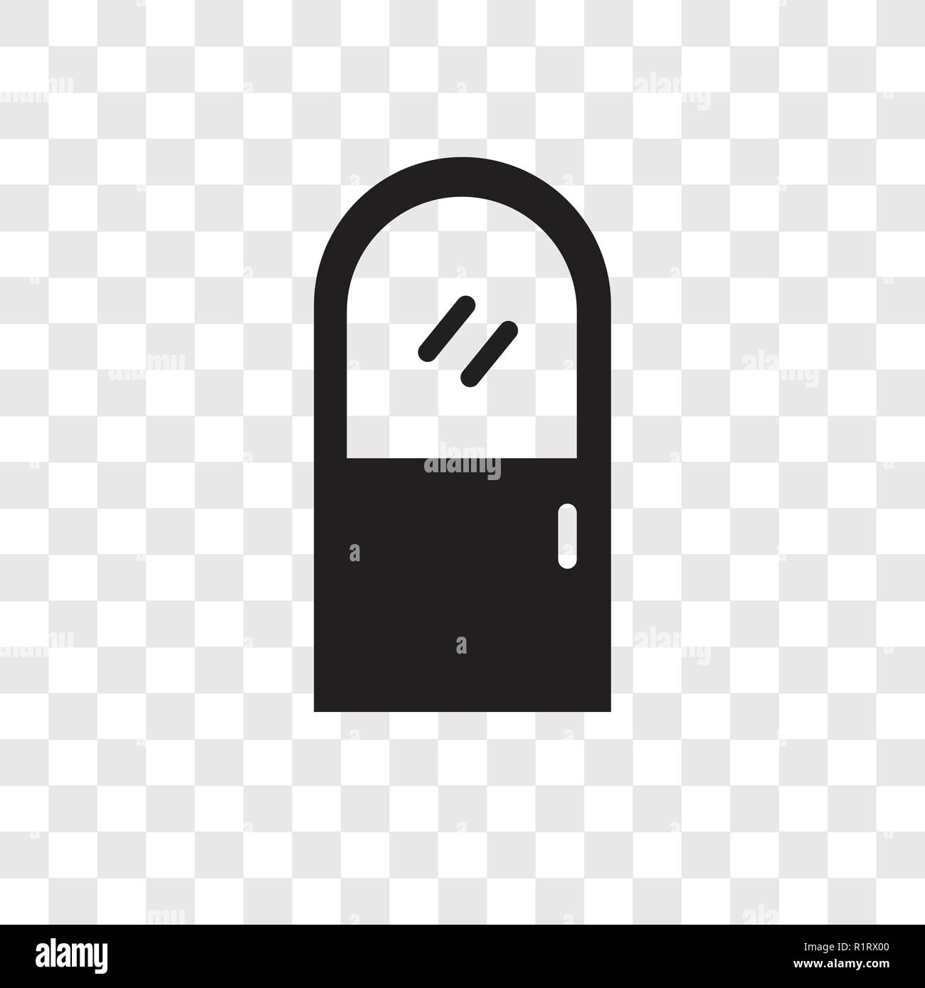 Door vector icon isolated on transparent background, Door transparency ...