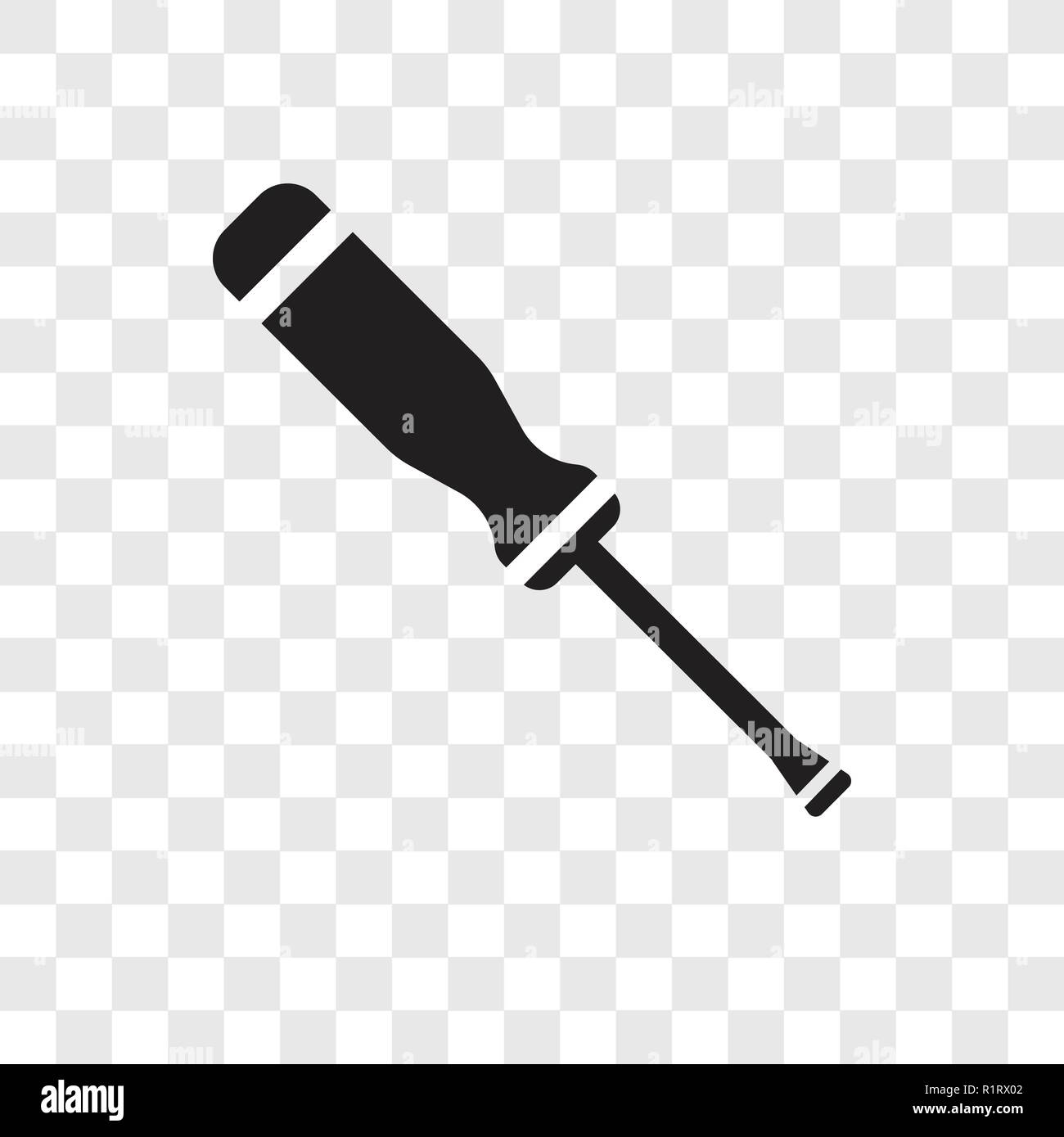 Screwdriver vector icon isolated on transparent background, Screwdriver ...