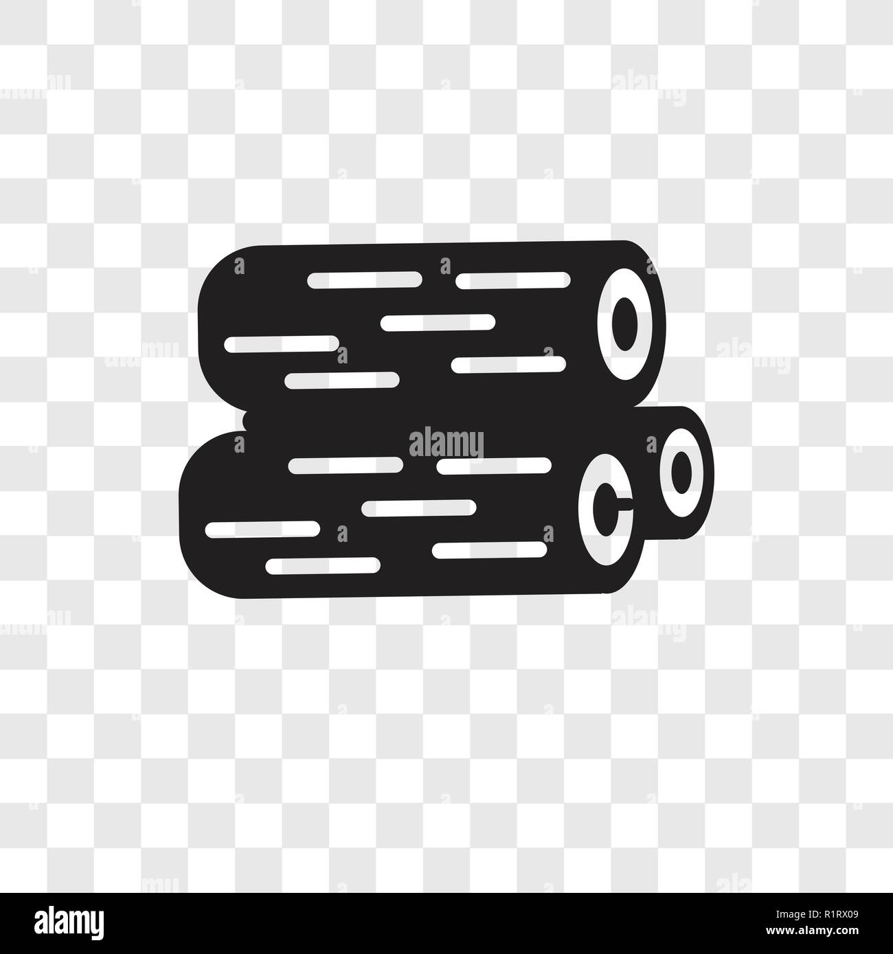 Log vector icon isolated on transparent background, Log transparency ...