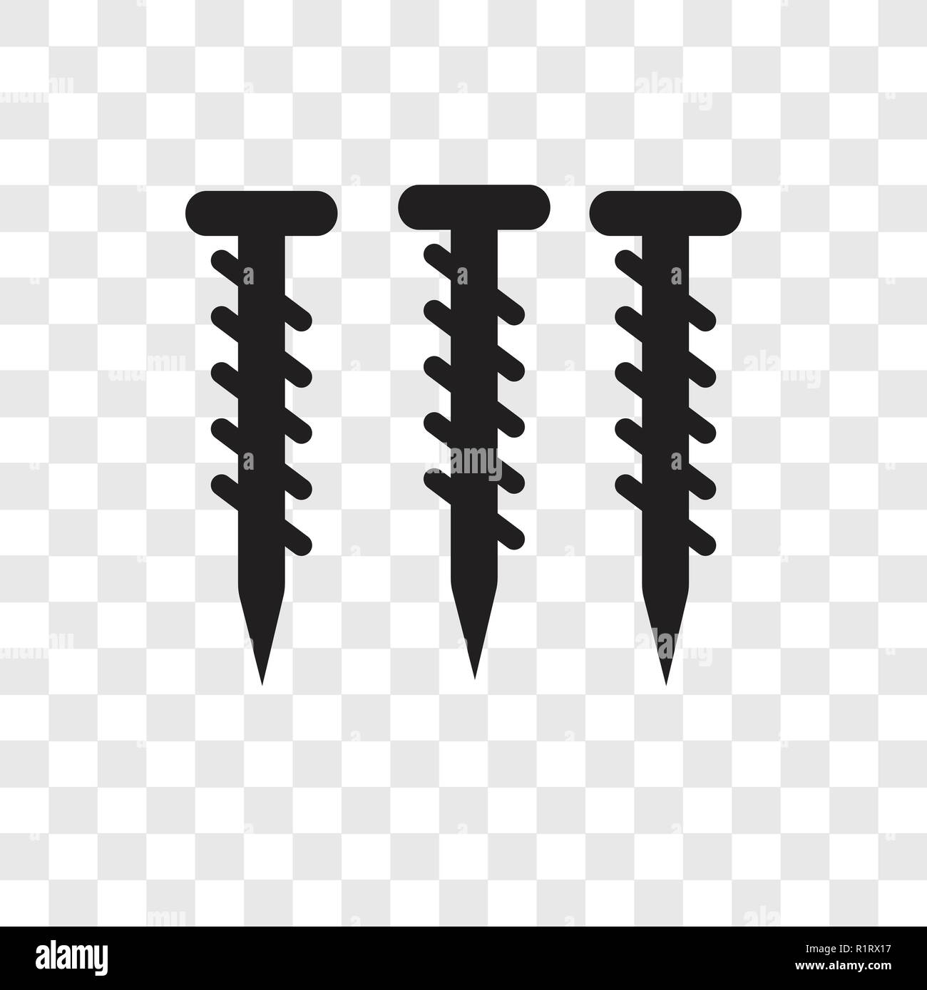 Screws vector icon isolated on transparent background, Screws ...