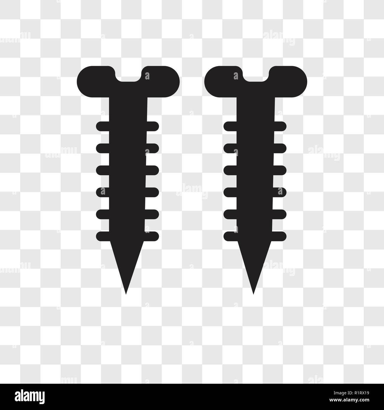 Screw vector icon isolated on transparent background, Screw ...