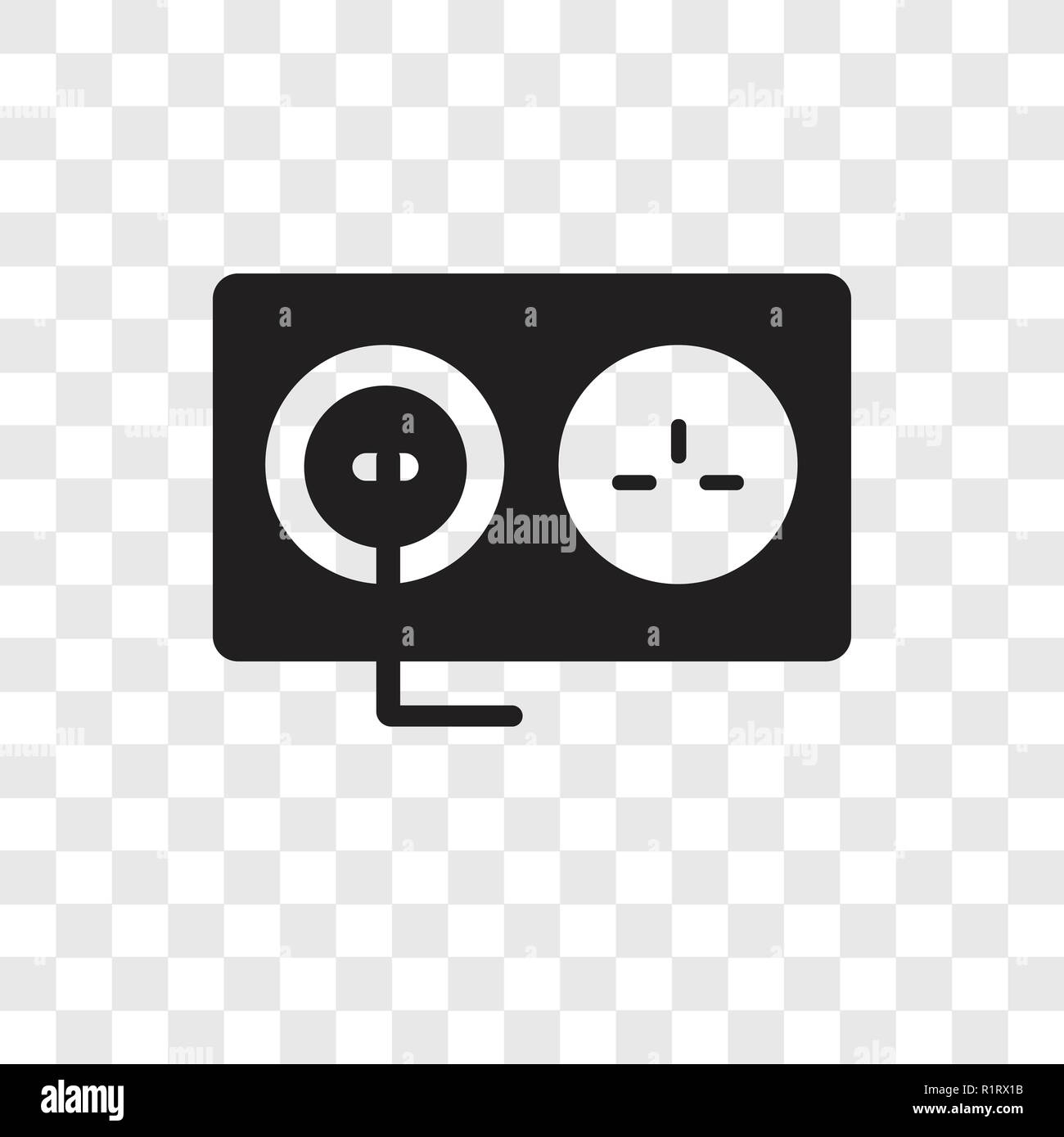 Socket vector icon isolated on transparent background, Socket ...