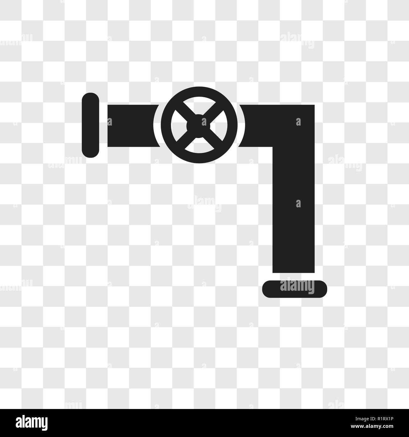 Gas pipe vector icon isolated on transparent background, Gas pipe ...