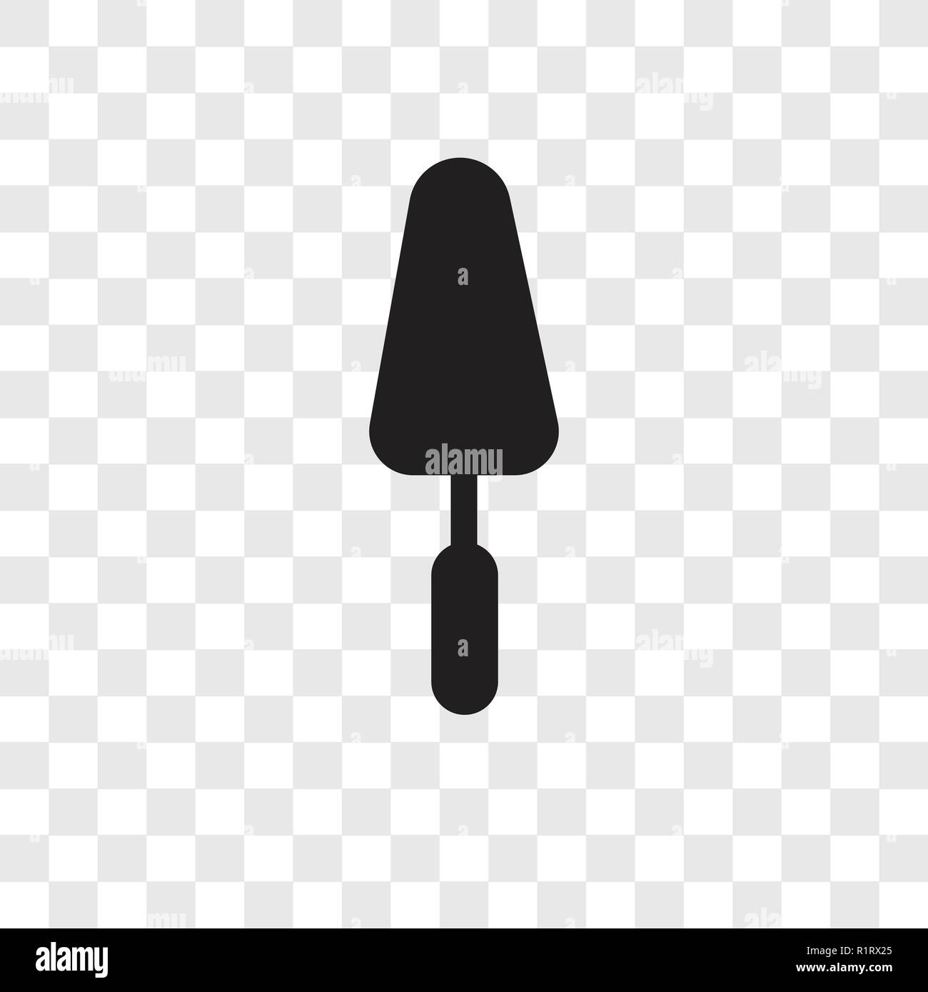 Trowel vector icon isolated on transparent background, Trowel ...