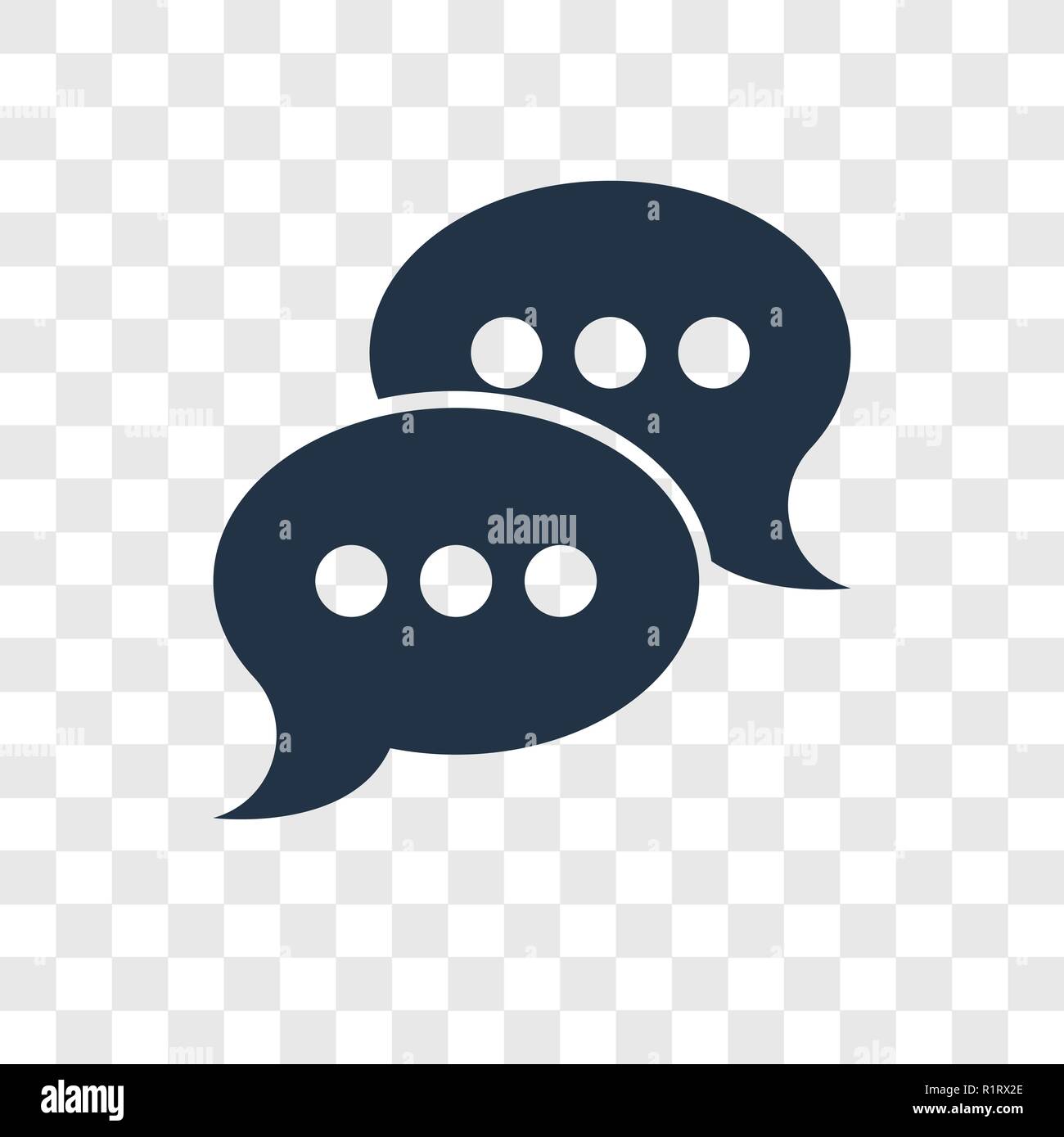 Chat vector icon isolated on transparent background, Chat transparency ...