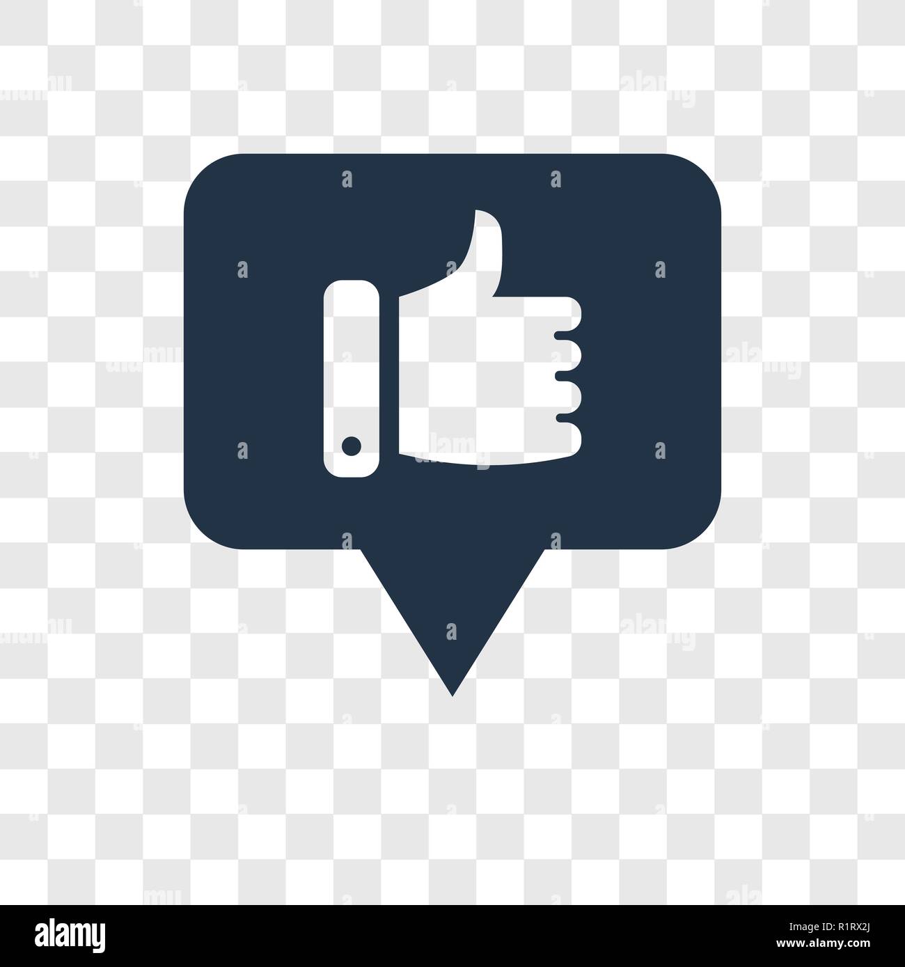 Like vector icon isolated on transparent background, Like transparency ...