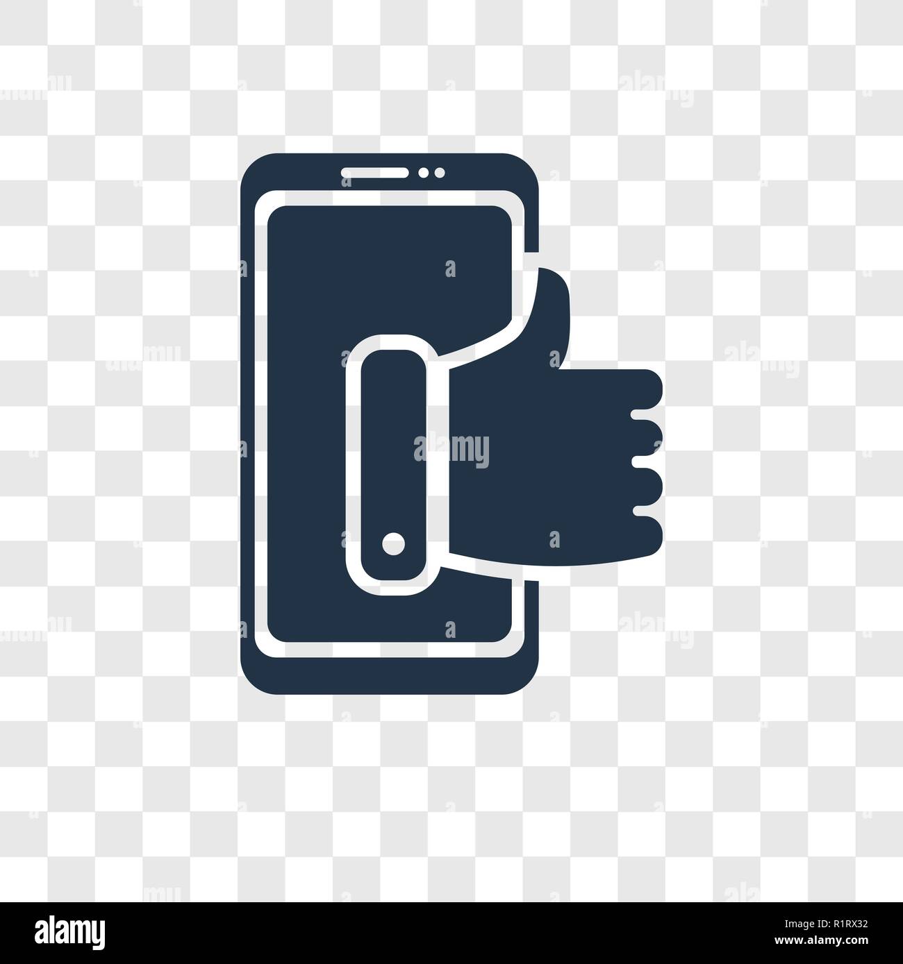 Like vector icon isolated on transparent background, Like transparency ...