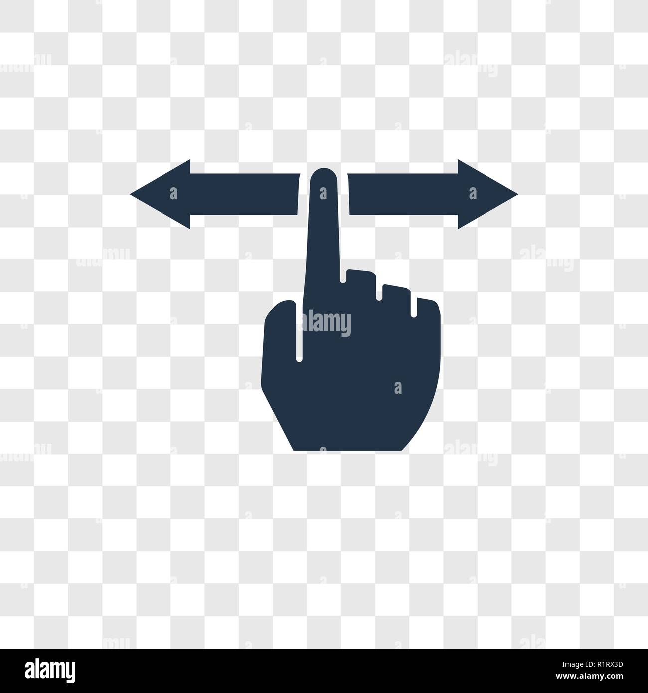 Swipe vector icon isolated on transparent background, Swipe ...