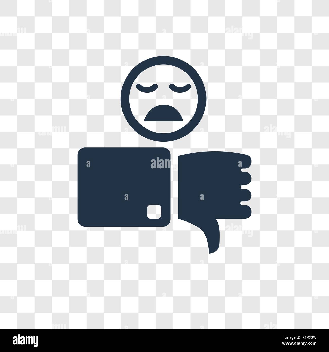 Dislike vector icon isolated on transparent background, Dislike ...