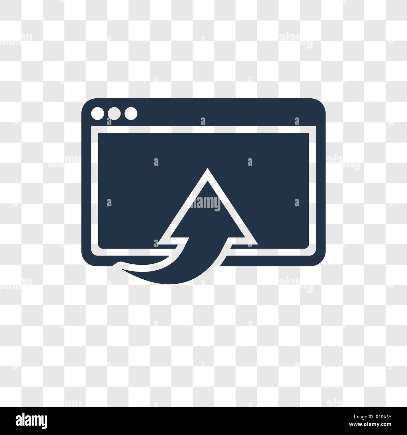 Browser vector icon isolated on transparent background, Browser ...