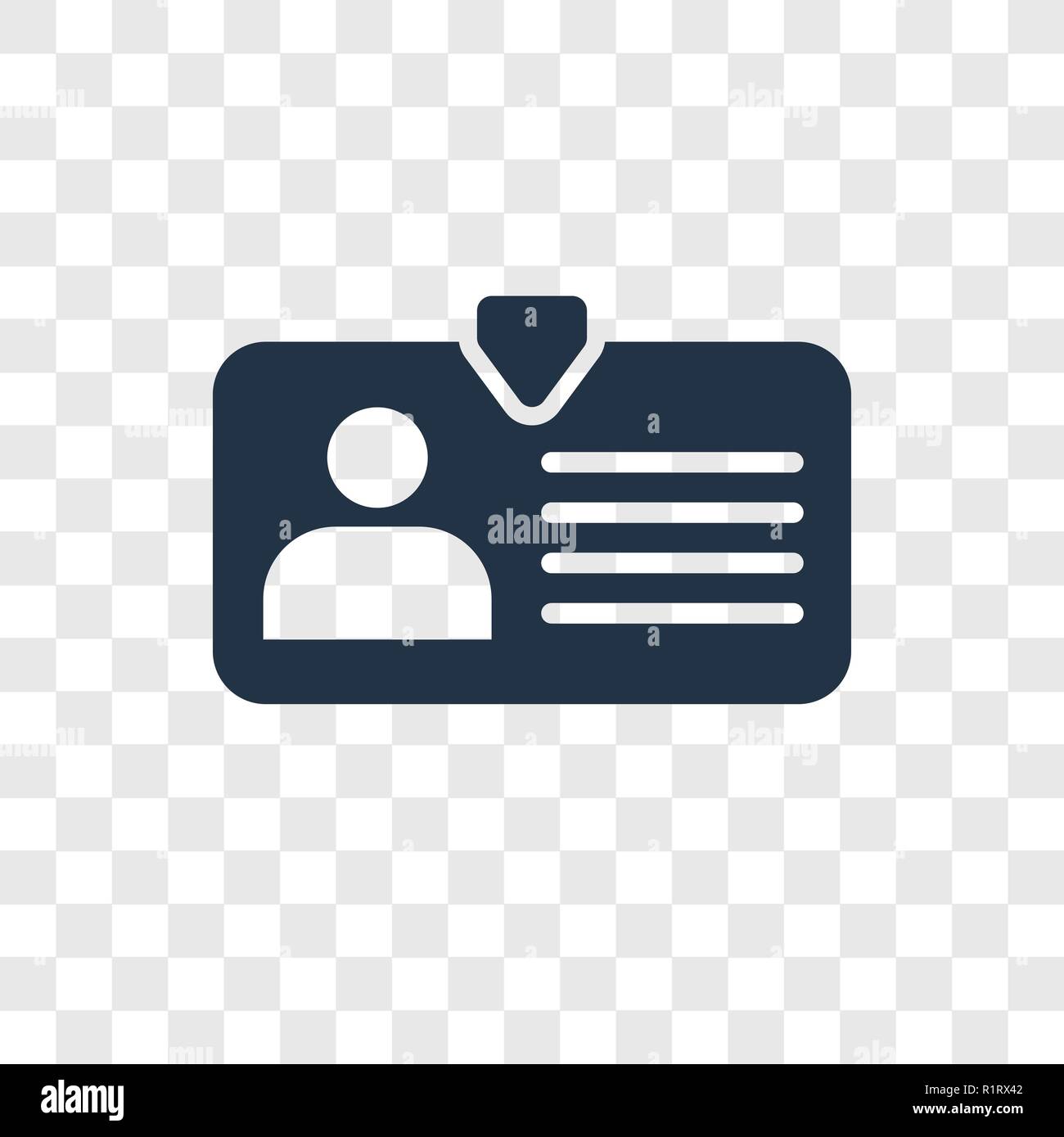 Id card vector icon isolated on transparent background, Id card ...