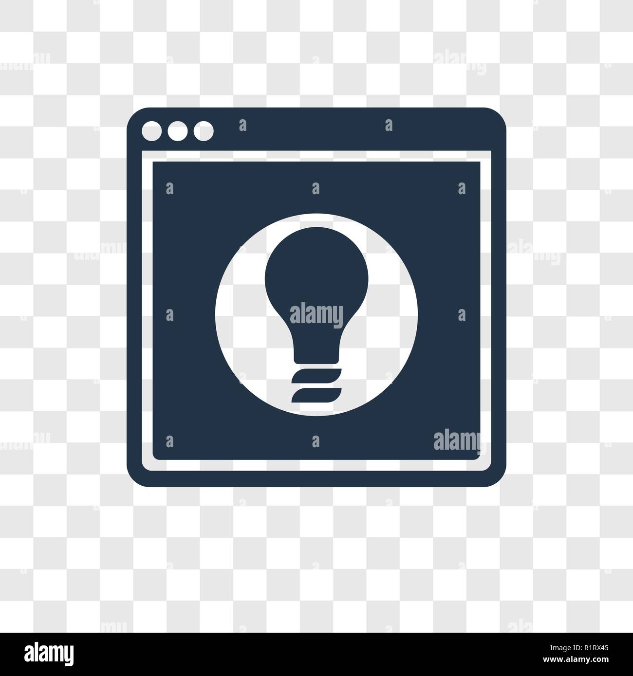 Idea vector icon isolated on transparent background, Idea transparency ...