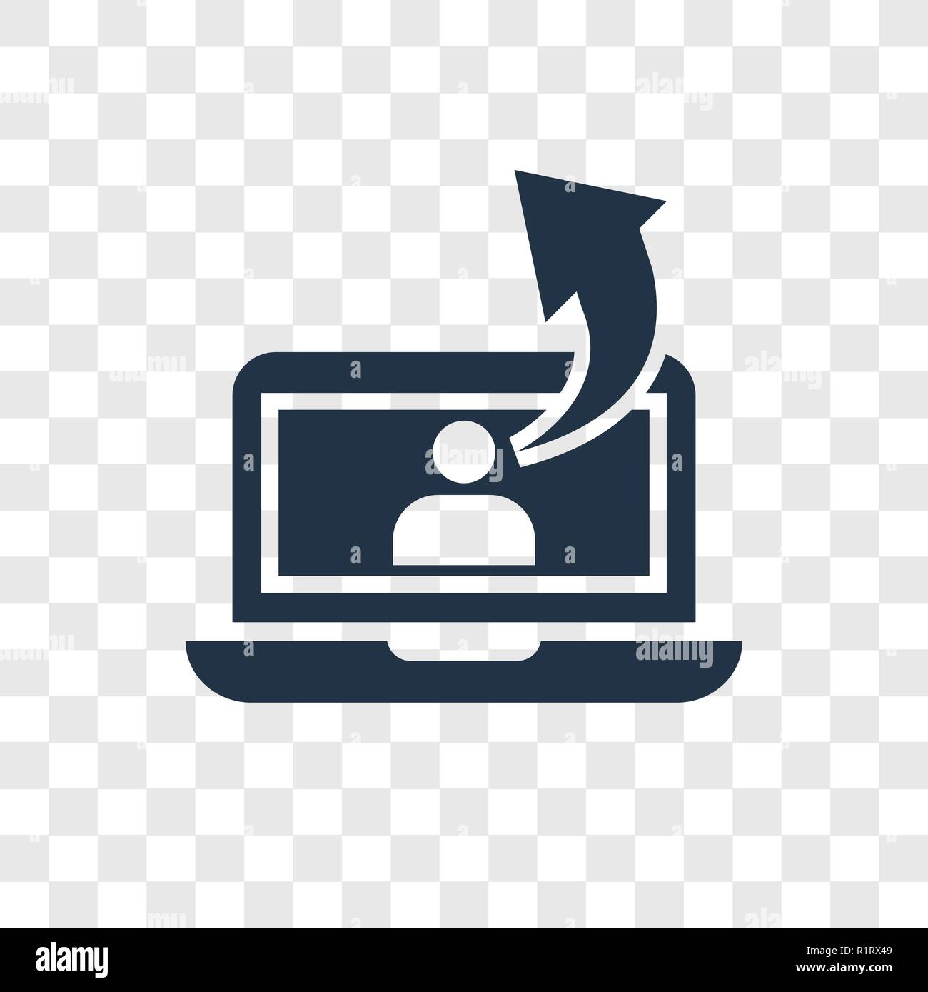 Laptop vector icon isolated on transparent background, Laptop ...