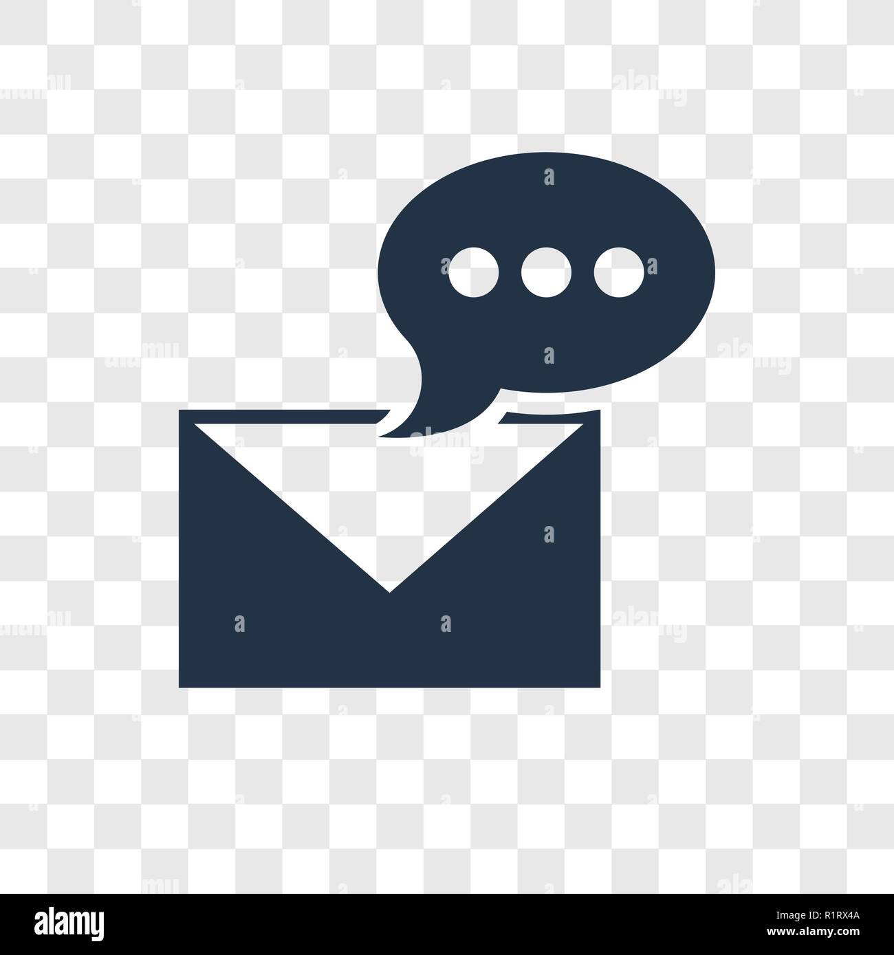 Message vector icon isolated on transparent background, Message ...