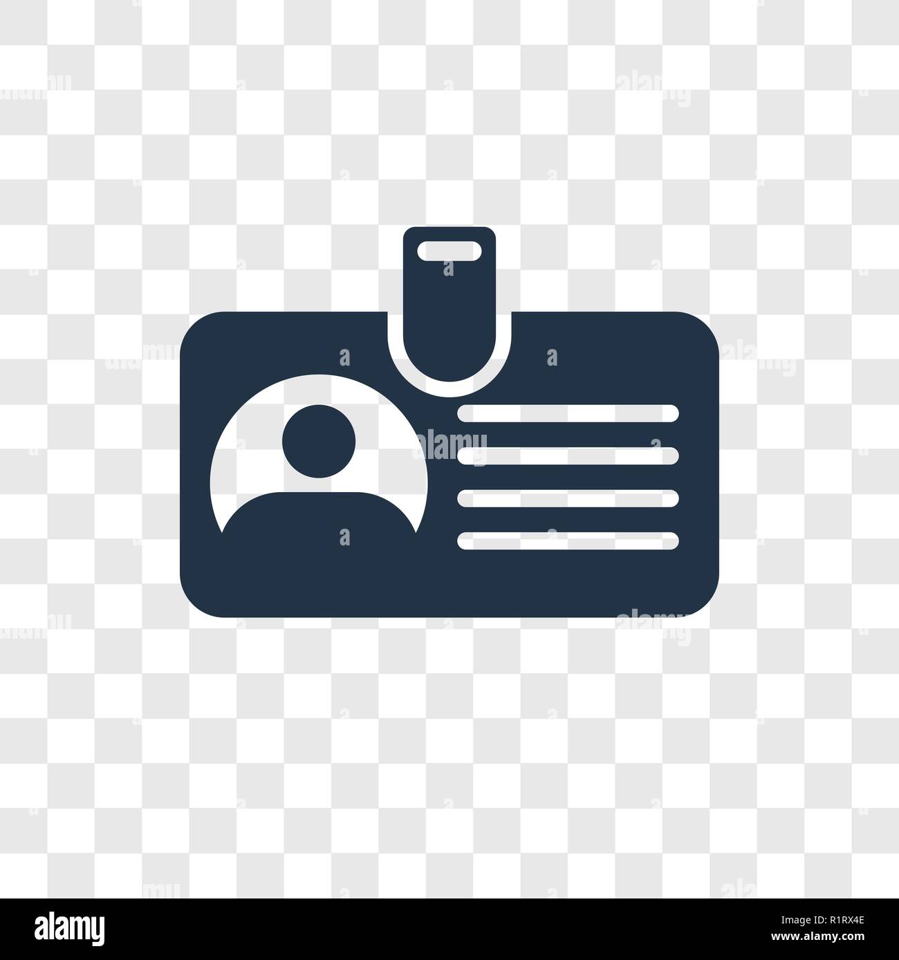 Id card vector icon isolated on transparent background, Id card ...