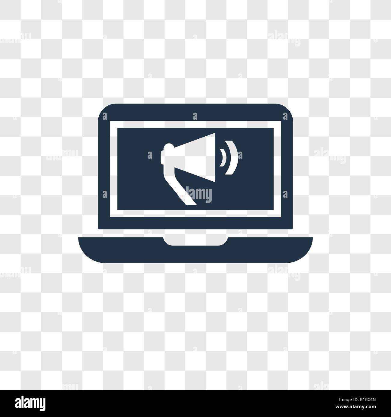 Advertising vector icon isolated on transparent background, Advertising ...