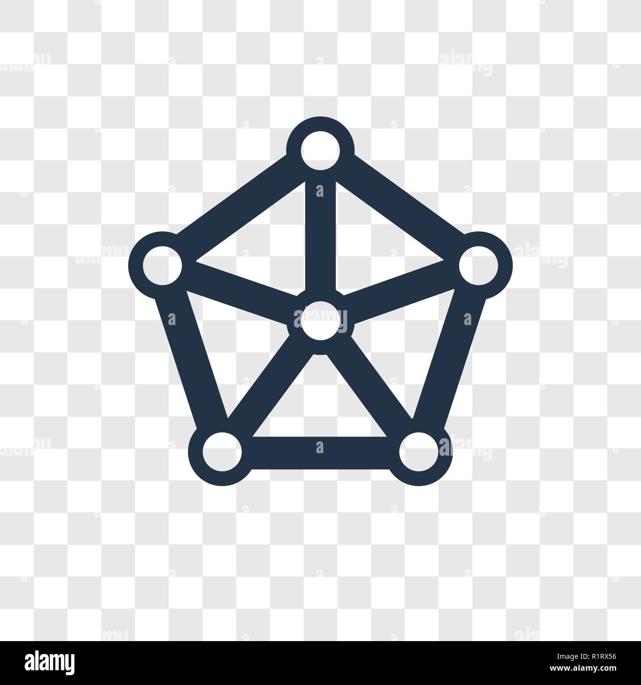 Network vector icon isolated on transparent background, Network ...