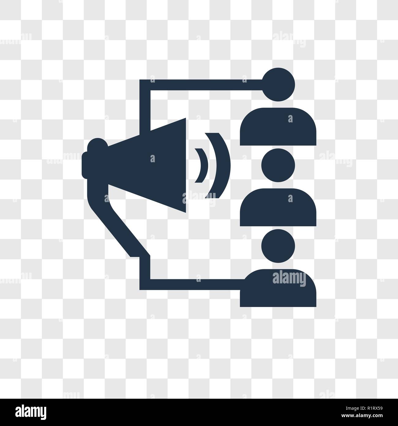 Announcement vector icon isolated on transparent background ...