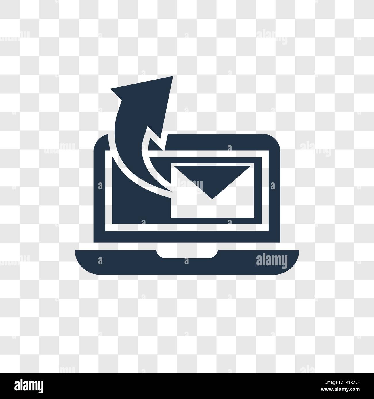 Laptop vector icon isolated on transparent background, Laptop ...