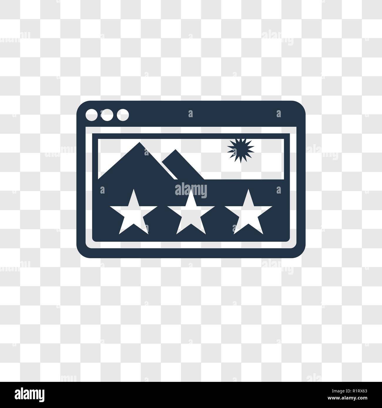 Rating vector icon isolated on transparent background, Rating ...