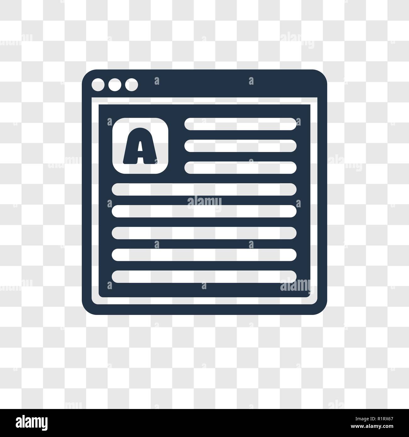 Post vector icon isolated on transparent background, Post transparency ...