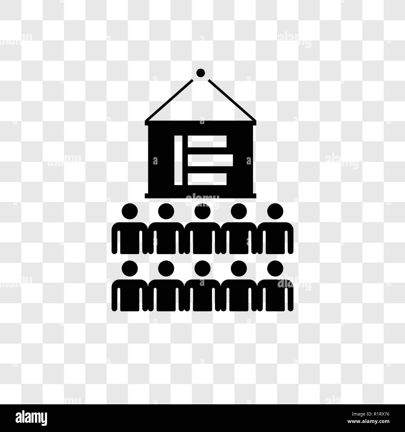 Audience vector icon isolated on transparent background, Audience ...
