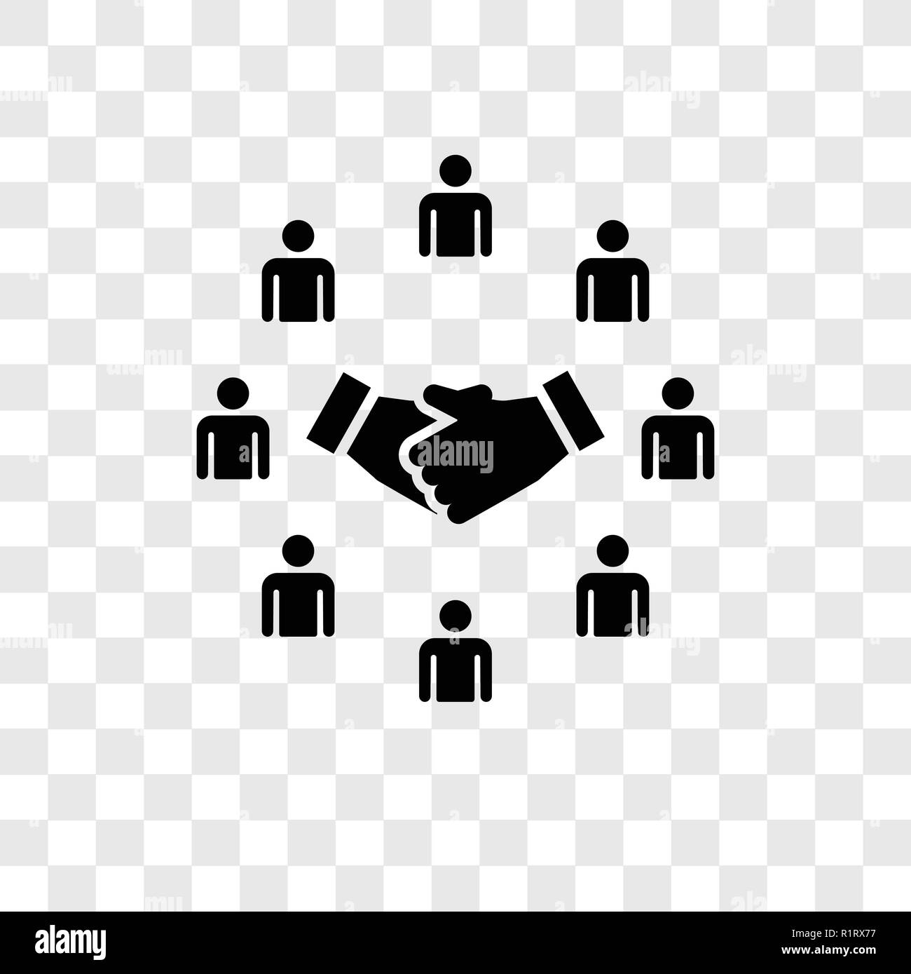 Deal vector icon isolated on transparent background, Deal transparency ...