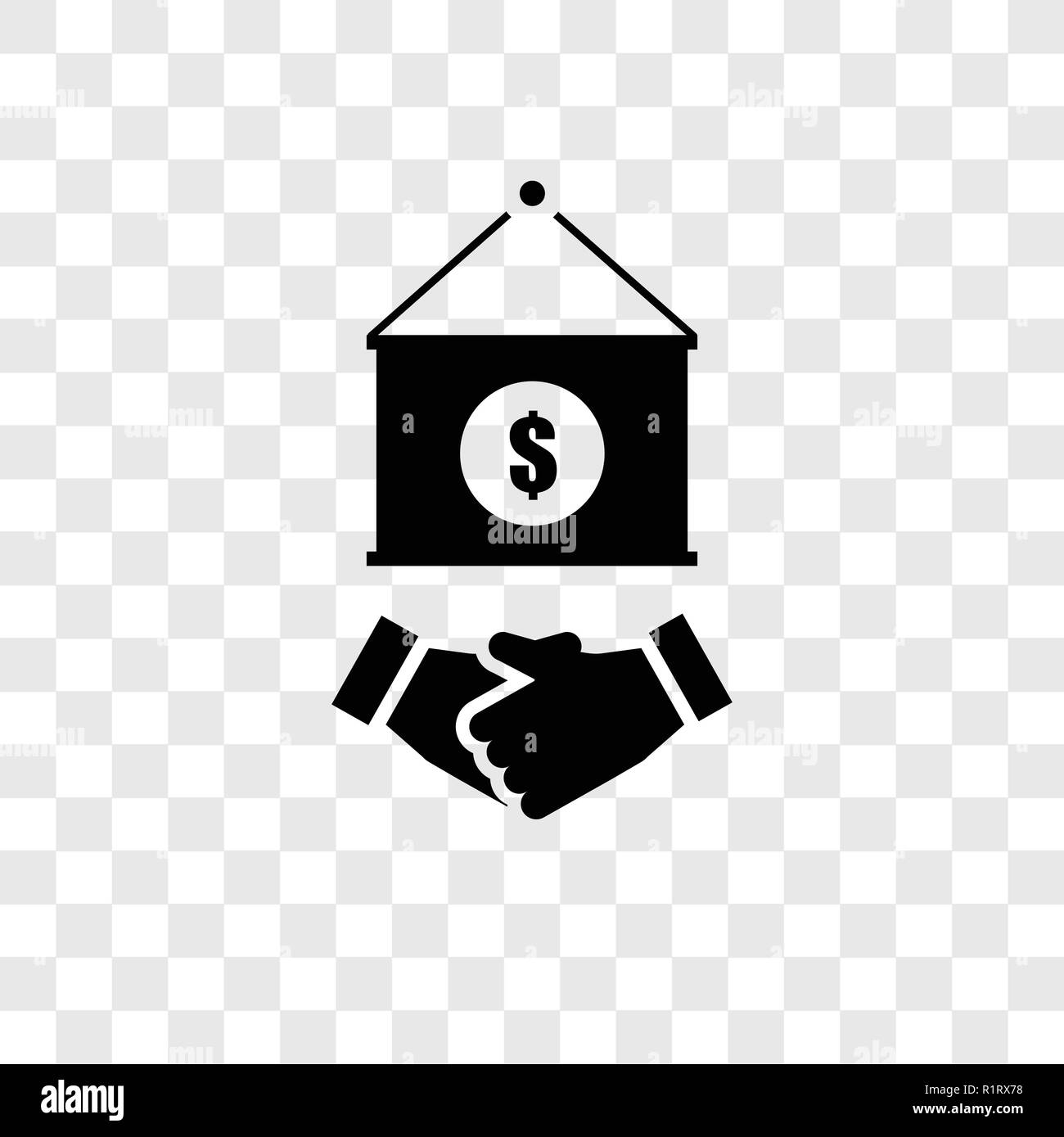 Transparent crowdfunding concept icon Black and White Stock Photos ...