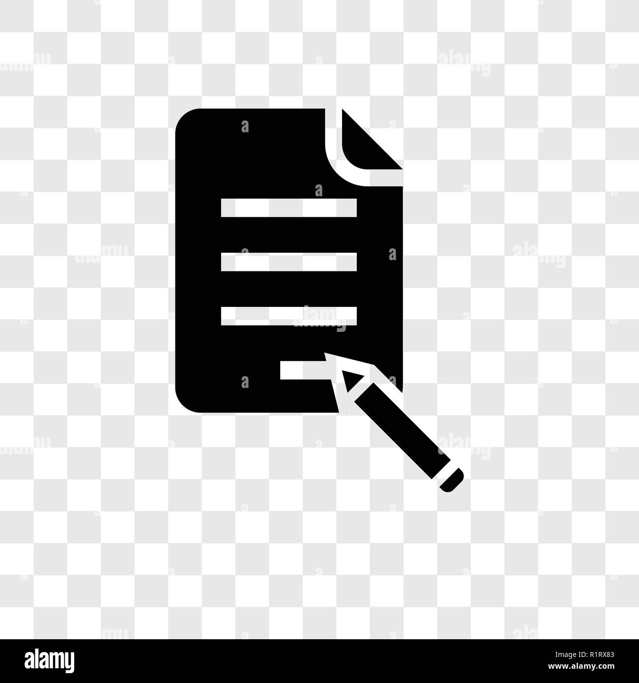 Contract vector icon isolated on transparent background, Contract ...