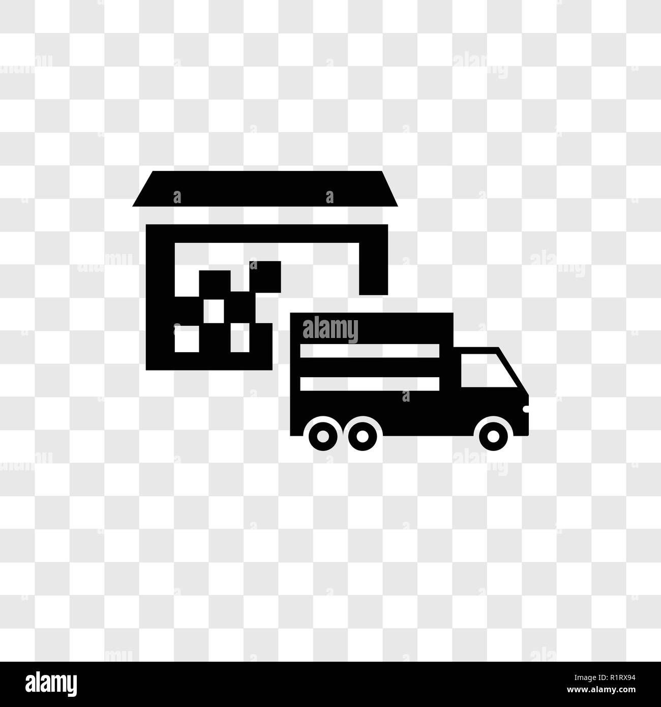 Warehouse vector icon isolated on transparent background, Warehouse transparency logo concept ...