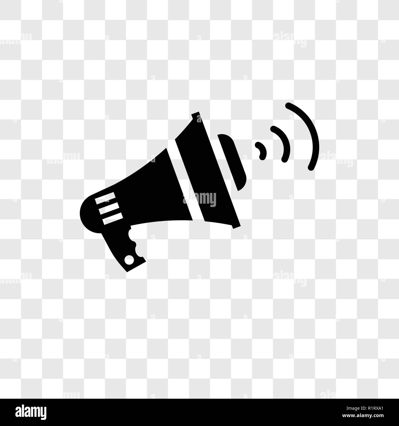 Megaphone vector icon isolated on transparent background, Megaphone ...