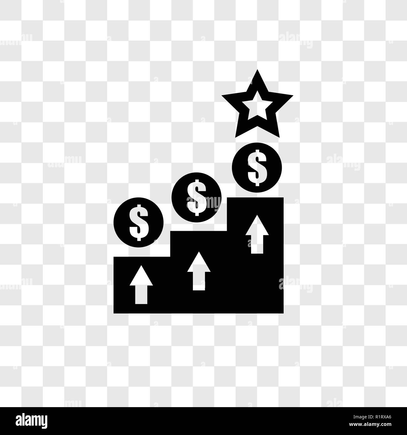 Growth vector icon isolated on transparent background, Growth ...