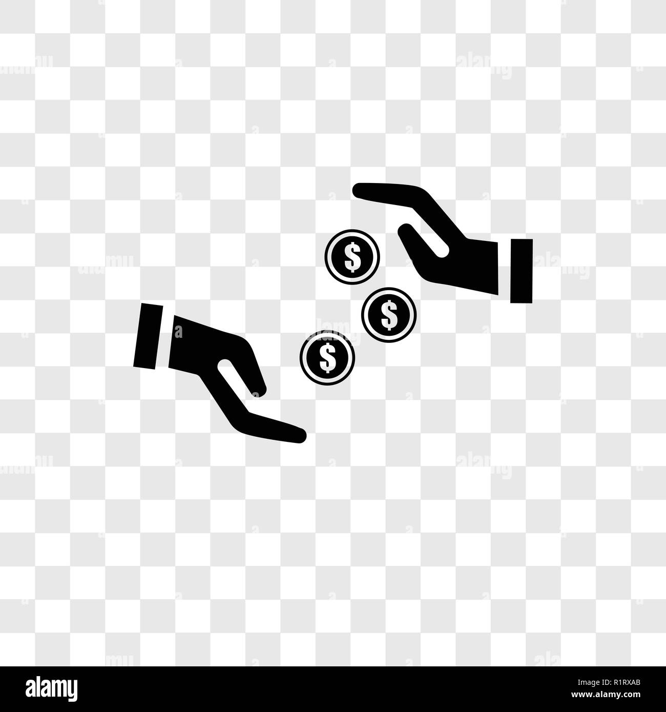 Coin vector icon isolated on transparent background, Coin transparency ...